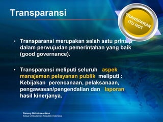 Transparansi akuntabilitas pelayanan publik | PPTX