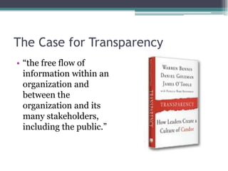 Becoming Transparent:21st Century Leadership | PPT