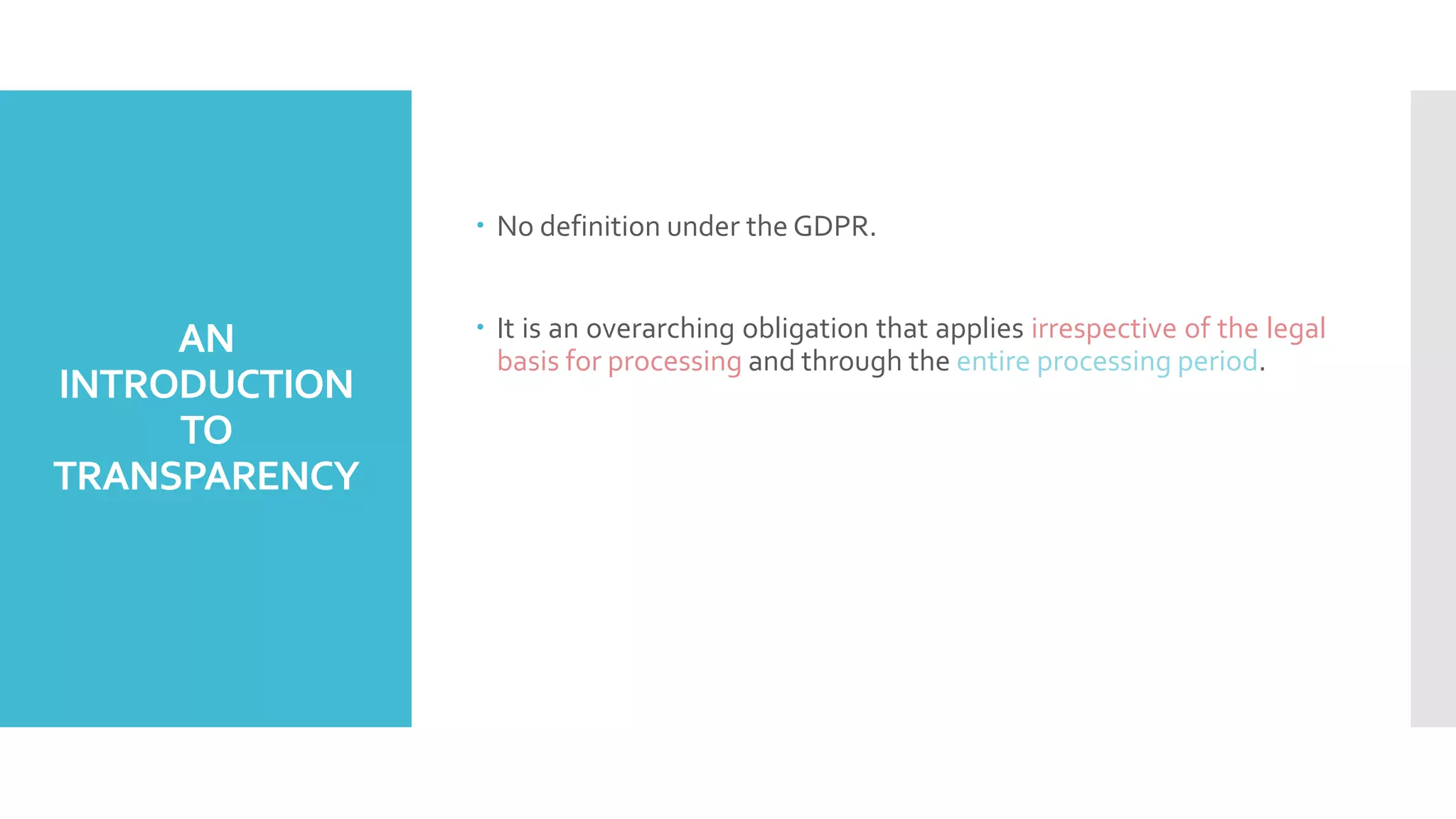 Transparency gdpr | PPT