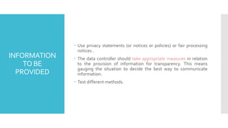 Transparency gdpr | PPTX