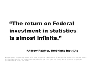 Federal Statistical System, Transparency Camp West | PPT