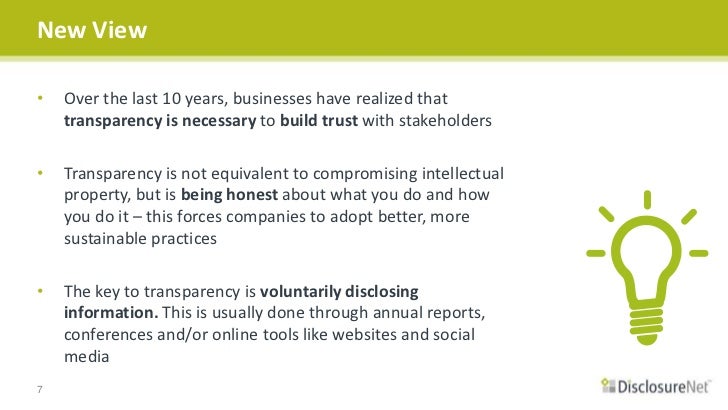 Corporate Disclosure: The Changing Meaning of Transparency