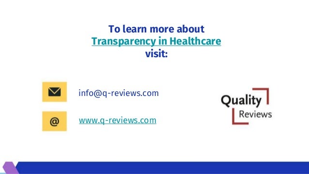 Transparency In Healthcare | PPTX