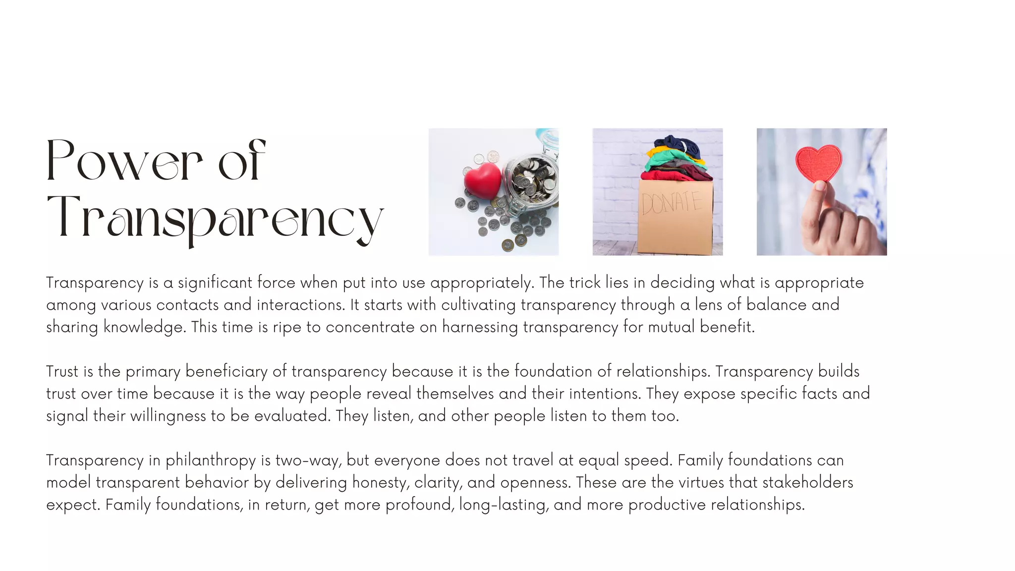 Transparency In Philanthropy Presentation Pdf