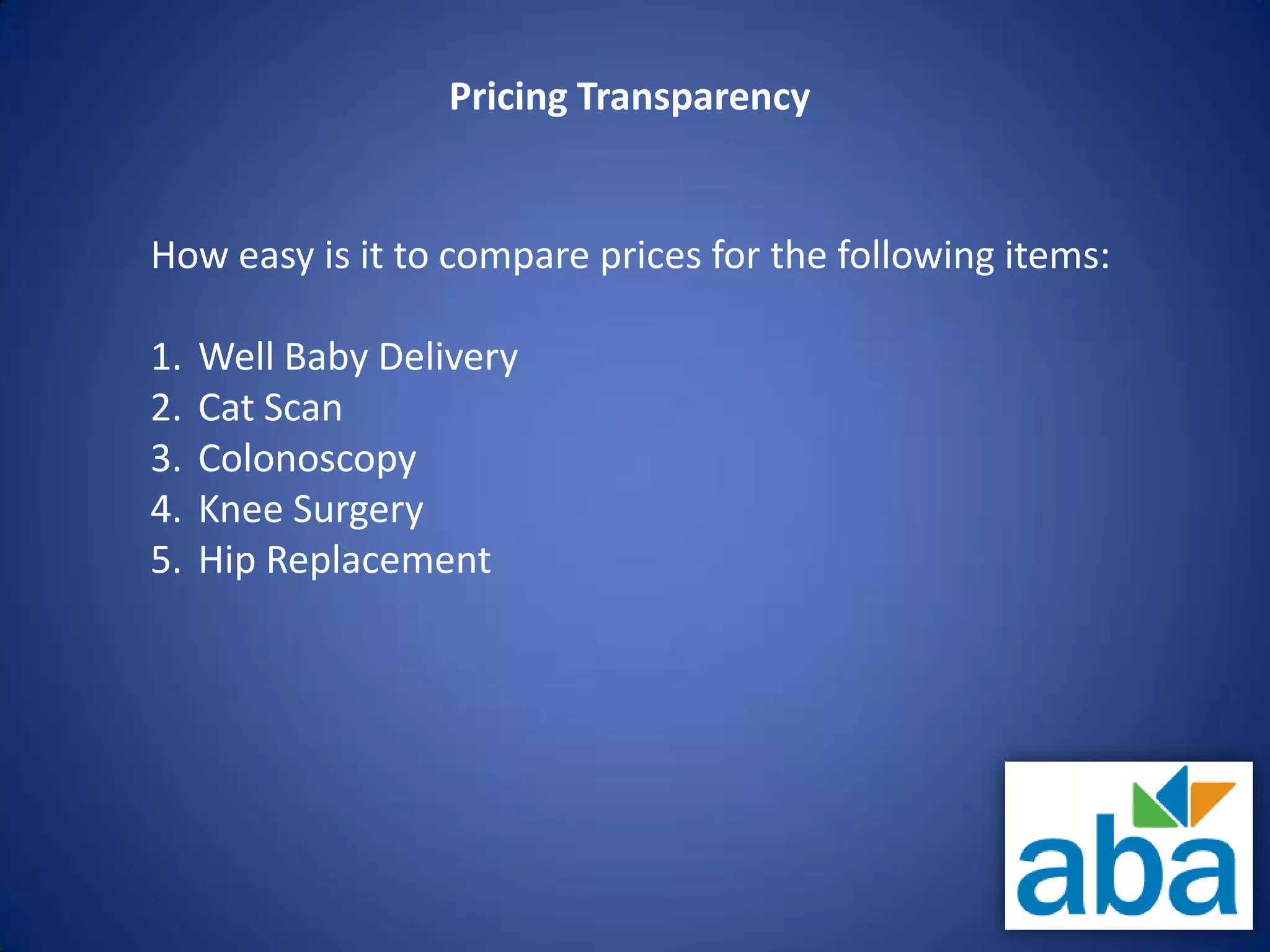 Transparency Pricing Presentation | PDF | Health Insurance | Insurance