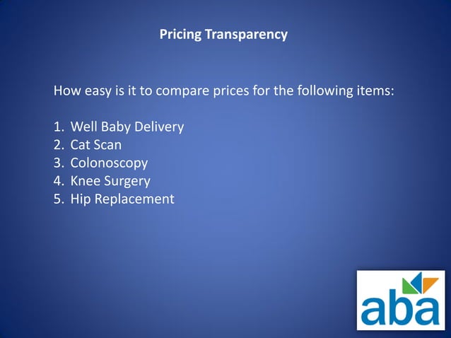 Transparency Pricing Presentation | PPT