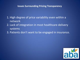 Transparency Pricing Presentation | PDF | Health Insurance | Insurance