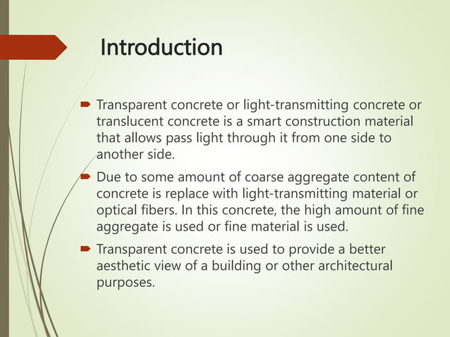 Transparent-Concrete- presentation ppt.. | PPT
