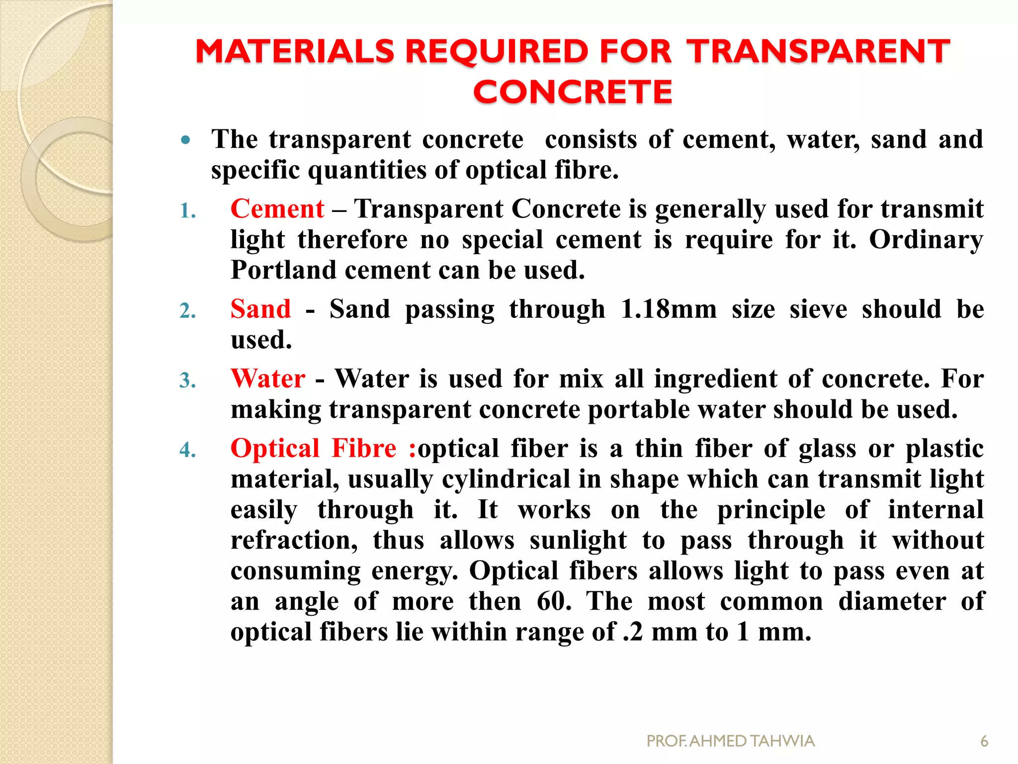 Transparent concrete | PDF