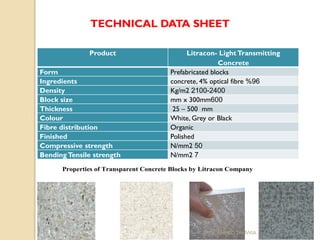 Transparent concrete | PPT