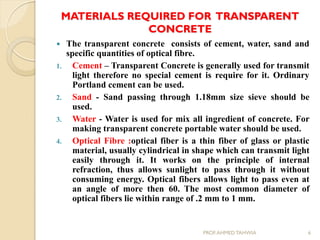 Transparent concrete | PPT