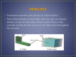 Transparent concrete (translucent) | PPTX | Civil Engineering Industry ...