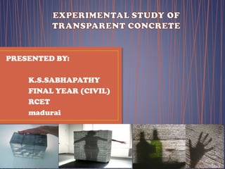 Transparent concrete (translucent) | PPT