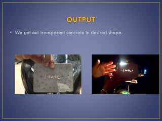 Transparent concrete (translucent) | PPT
