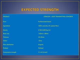 Transparent concrete (translucent) | PPT