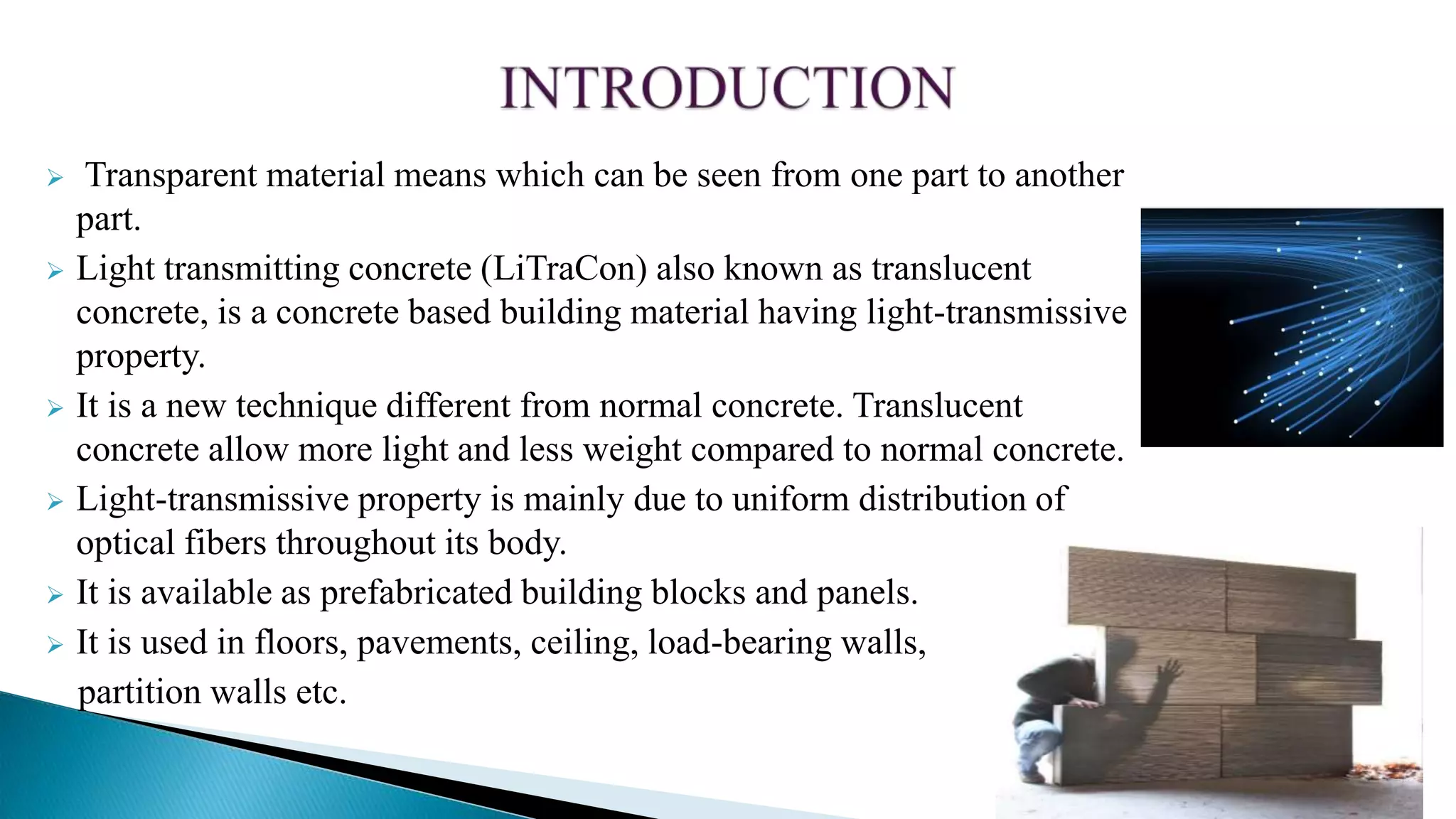 Transparent concrete | PPTX