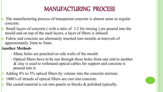 Transparent concrete | PPTX