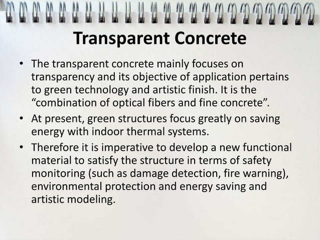 Transparent concrete | PPTX