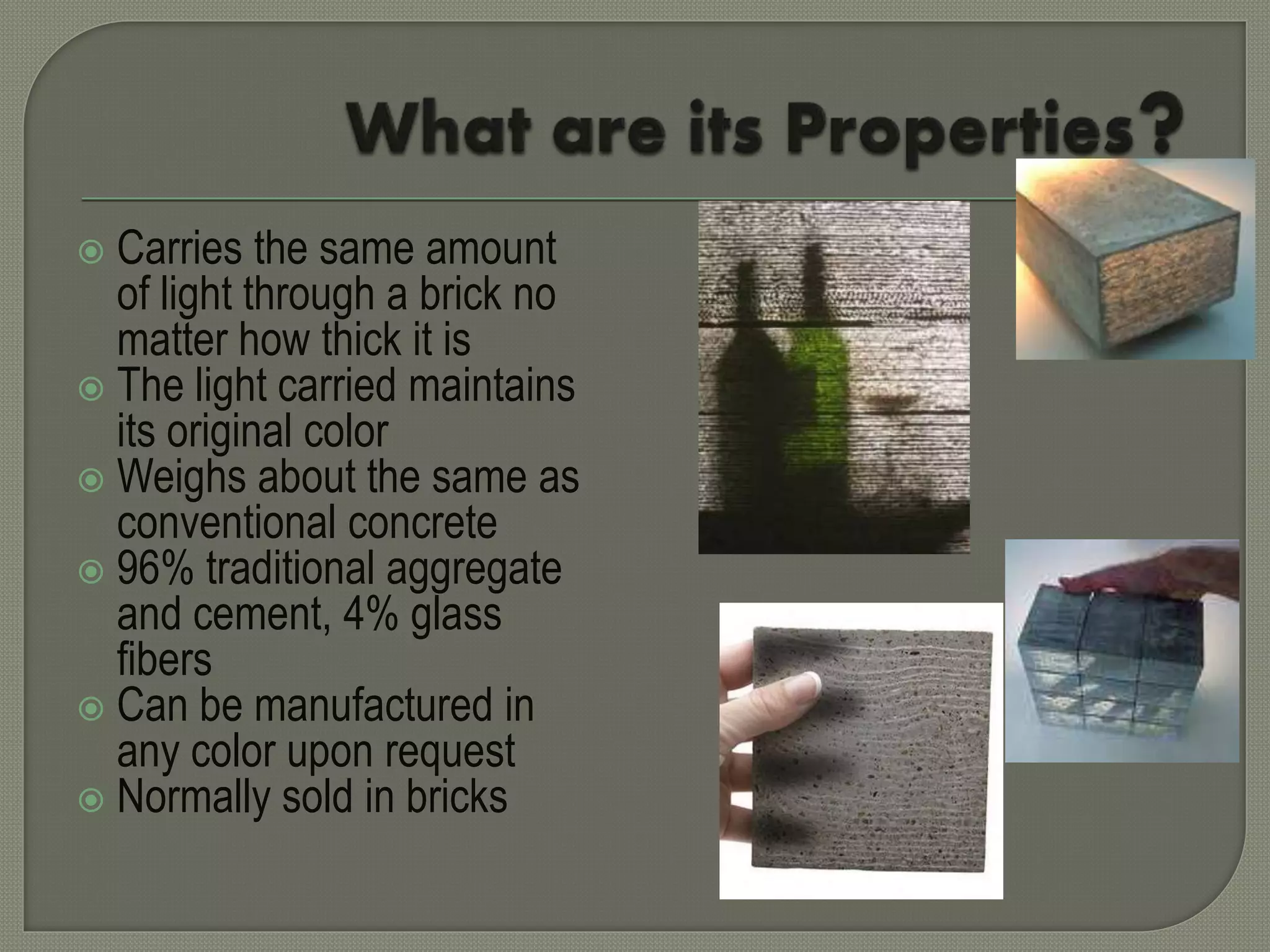 Transparent concrete | PPT