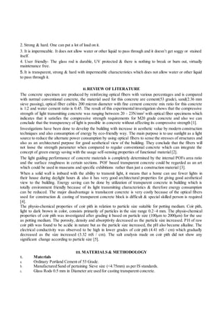 Transparent concrete | DOCX | Home Improvement | Home & Garden