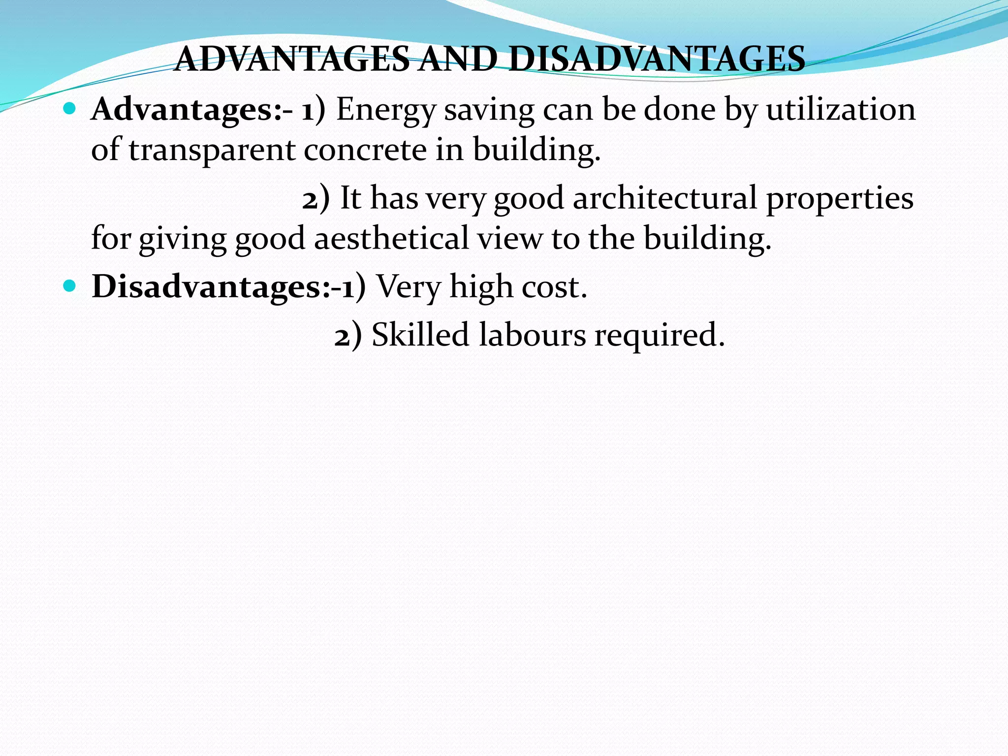 Transparent concrete ppt | PPTX