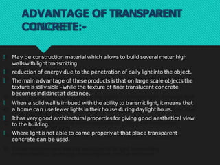 TRANSPARENT CONCRETE PRESENTATION | PPT