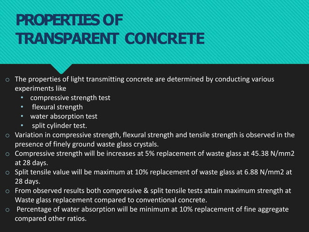 TRANSPARENT CONCRETE PRESENTATION | PPT