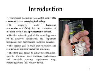 Transparent electronics 1 | PPTX