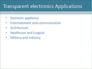 Transparent electronics | PPT