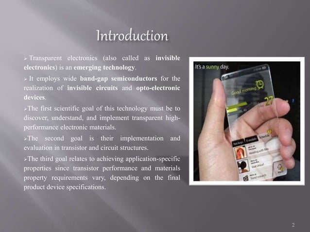 Transparent electronics | PPT