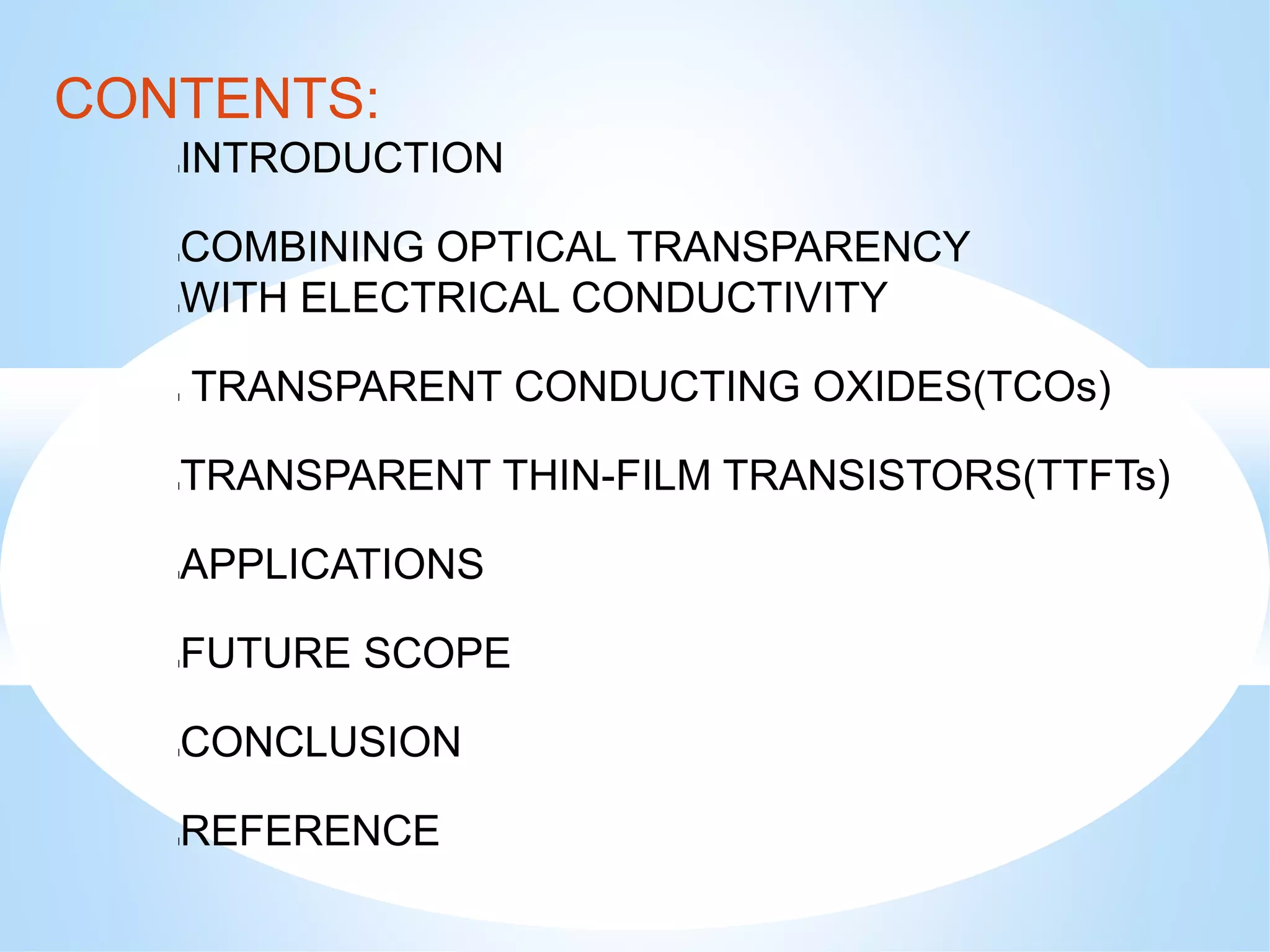 Transparent electronics | PPT