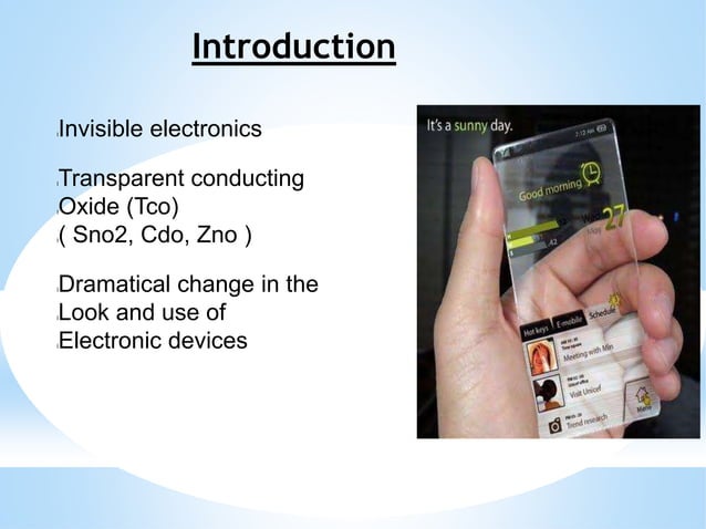 Transparent electronics | PPT