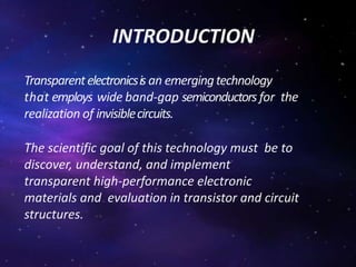 Transparent electronics | PPT