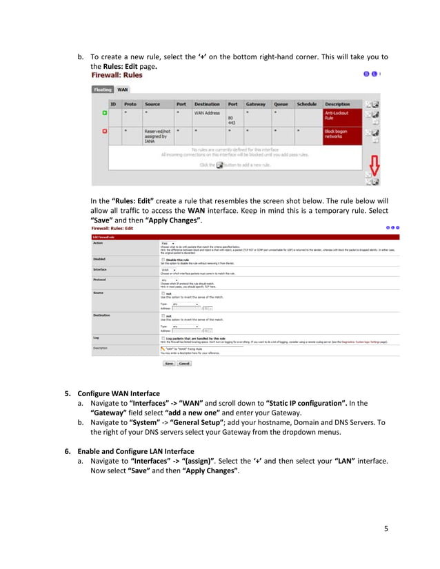 Transparent firewall filtering bridge - pf sense 2.0.2 by william tarrh ...