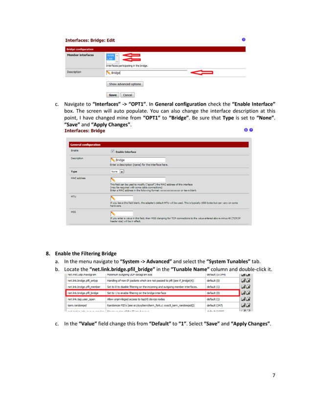 Transparent firewall filtering bridge - pf sense 2.0.2 by william tarrh ...