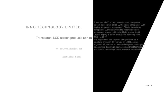 Transparent lcd display series inmo tech | PPT