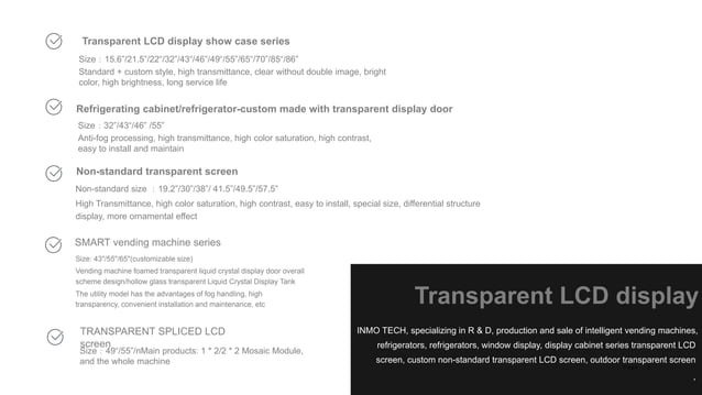 Transparent lcd display series inmo tech | PPT