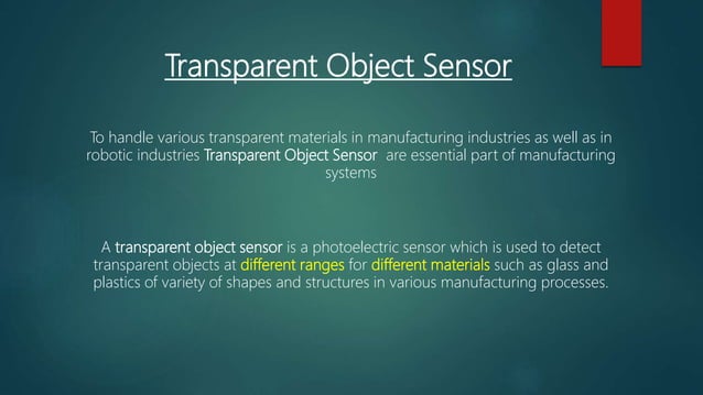 Transparent object sensor | PPT