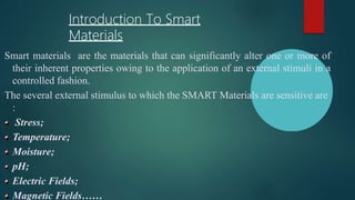 Transparent object sensor and smart materials | PPTX