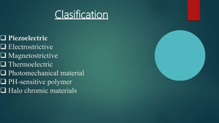 Transparent object sensor and smart materials | PPTX