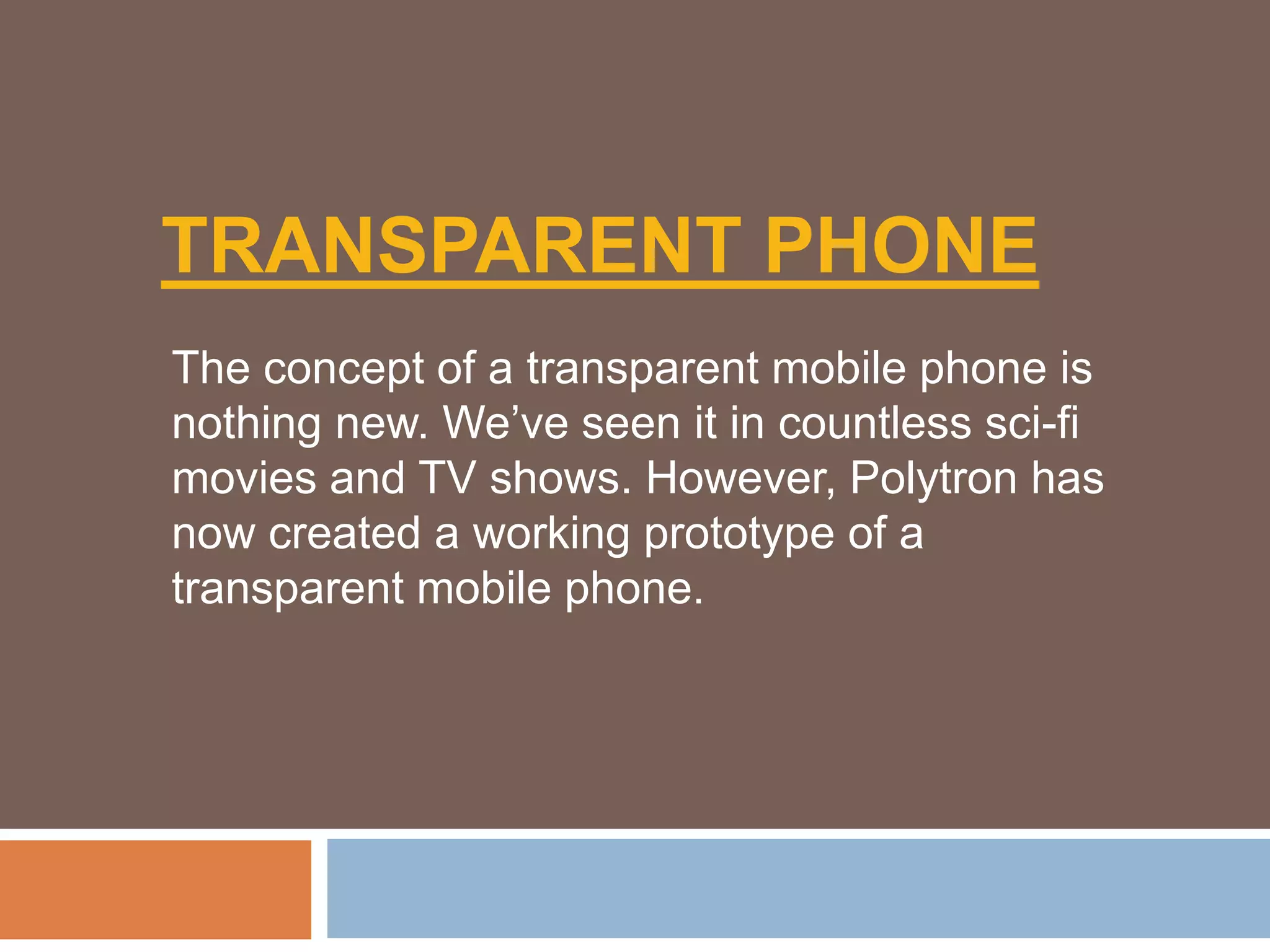 Transparent phone | PPTX