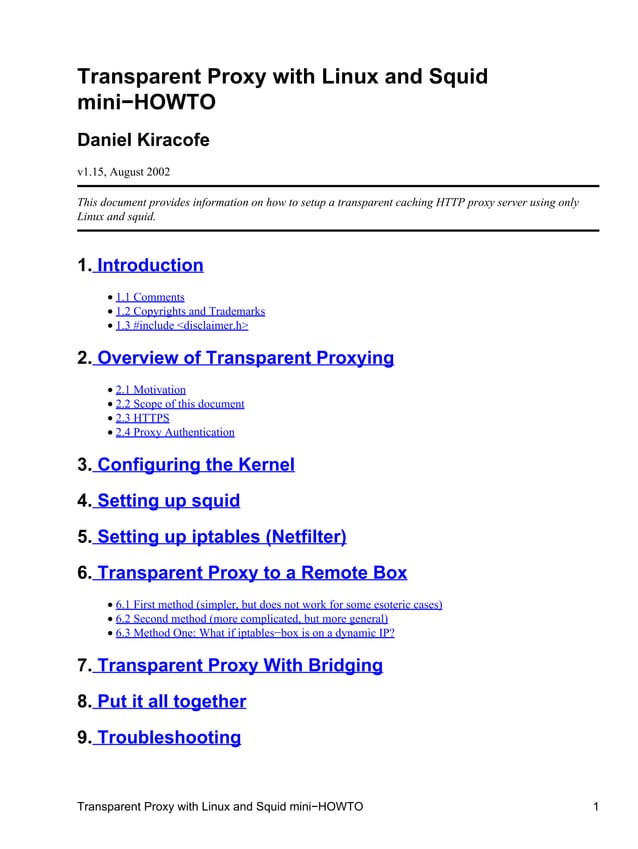 Transparent proxy | PDF