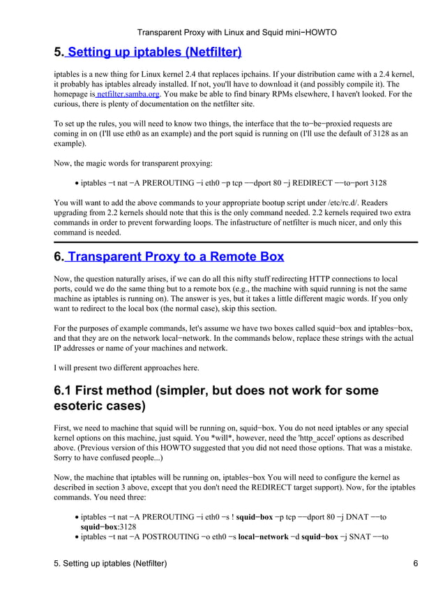 Transparent proxy | PDF