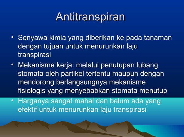 Transpirasi tumbuhan 2 kmkpom'[p | PPT
