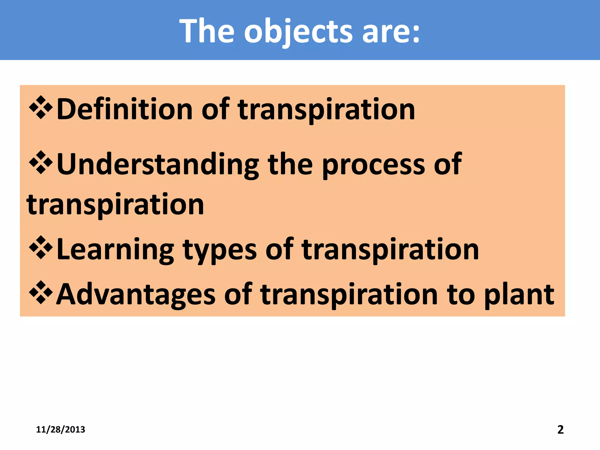 Transpiration | PPTX