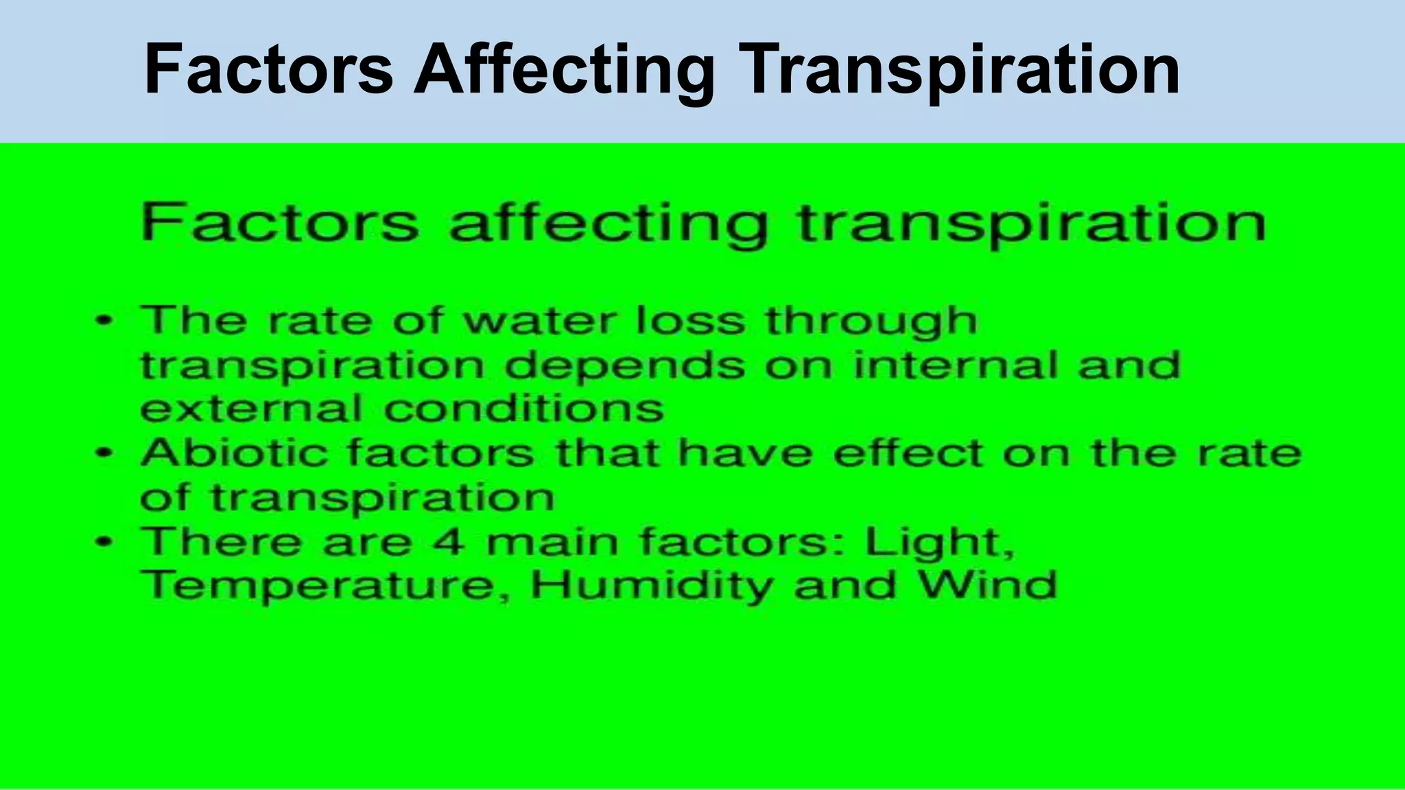 Transpiration | PPTX