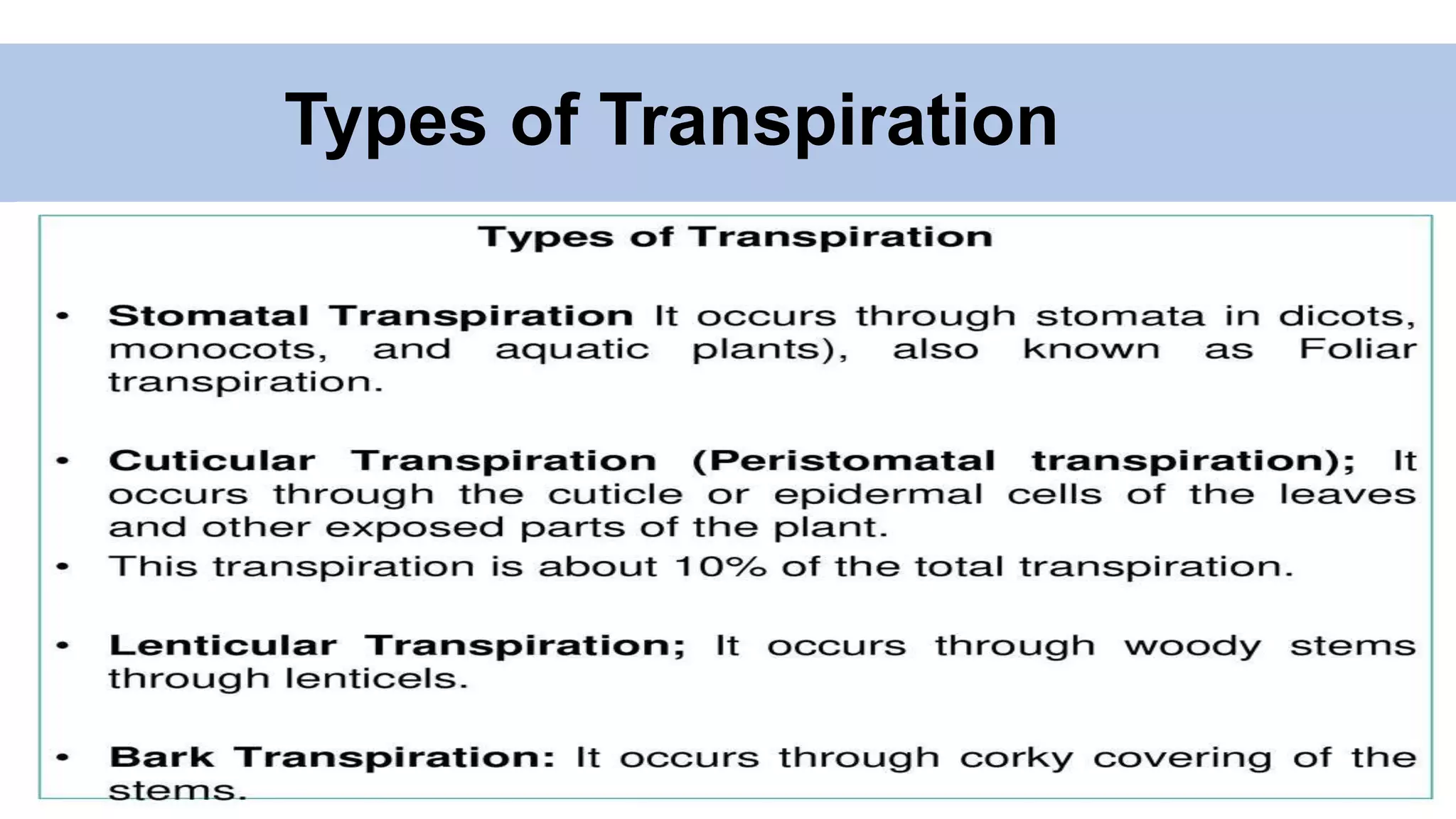 Transpiration | PPTX