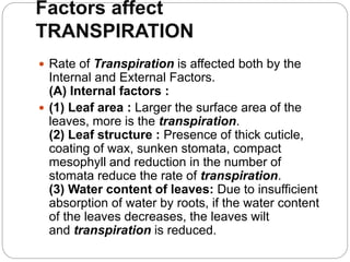 Transpiration | PPTX