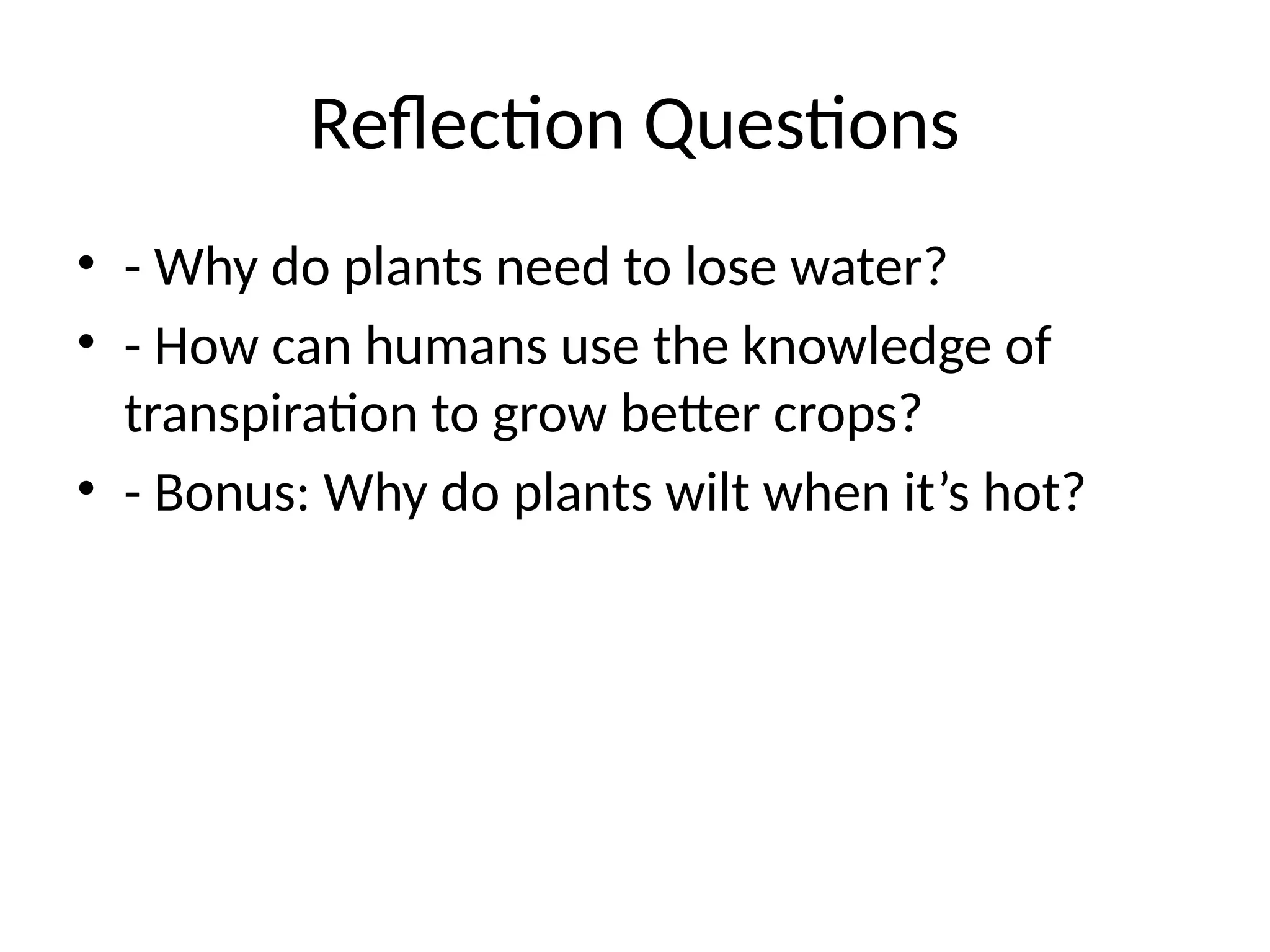 Transpiration for the 8th grades about it | PPTX