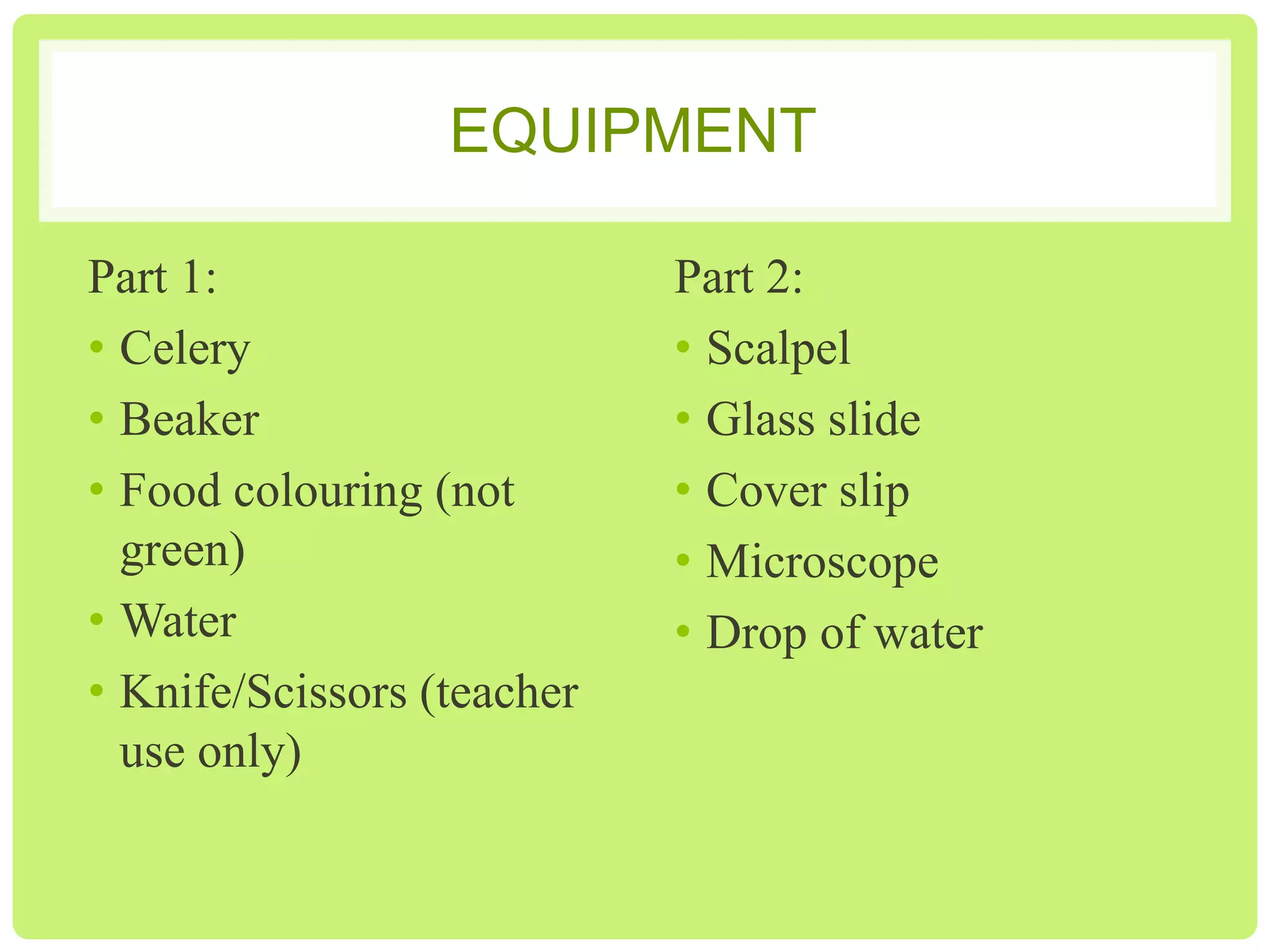 Transpiration experiment | PPTX